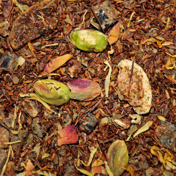 Rooibos Pistachio Pomegranate Herbal Tisane - The Pleasures of Tea